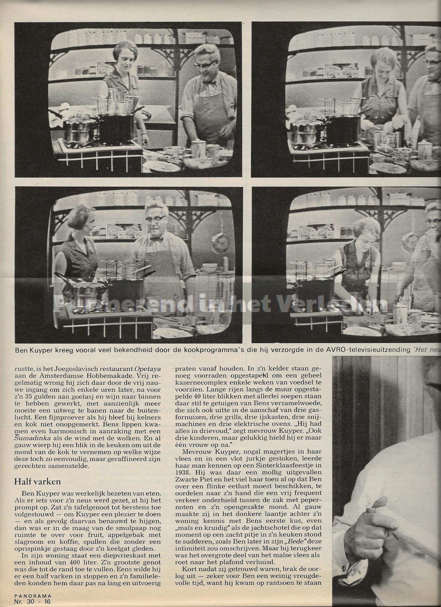 Ben Kuyper, 1e TV kok van Nederland - Purmerend in het Verleden
